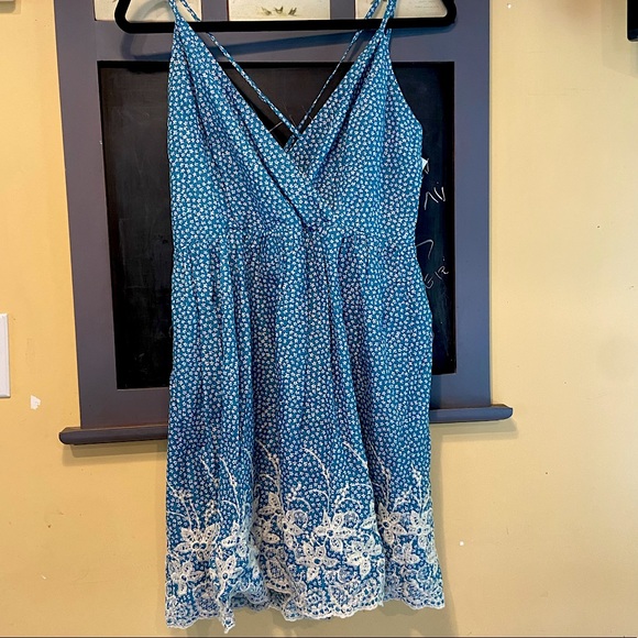 Altar'd State | Dresses | Altard State Blue Floral Sundress Large ...
